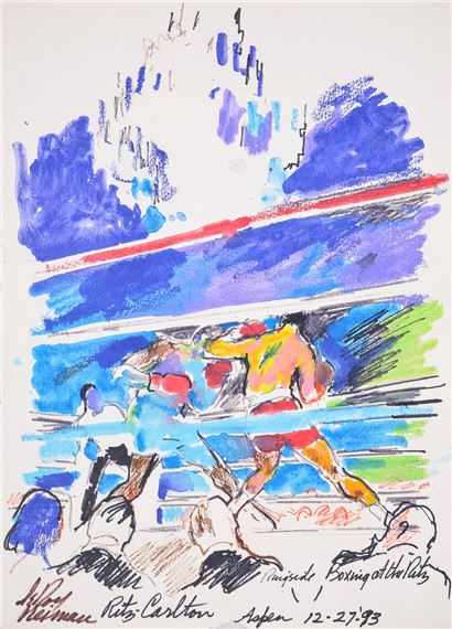 LeRoy Neiman | Ringside Boxing at the Ritz (1993) | MutualArt