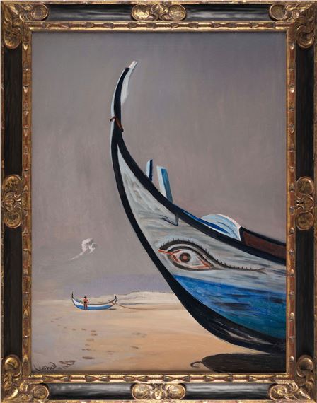 Leonid Berman | Barque Bleue. (1947) | MutualArt