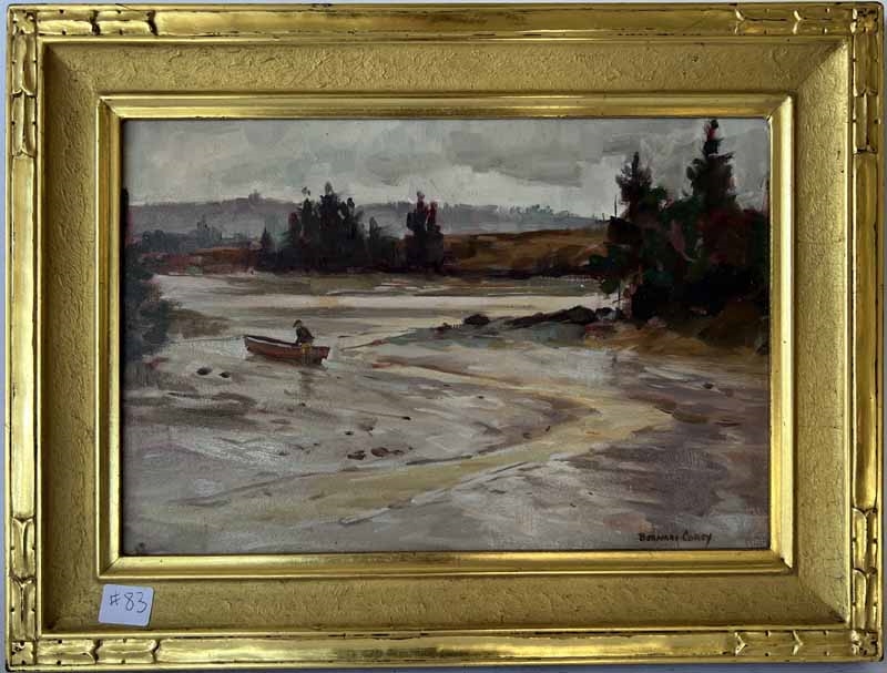 Bernard Corey | oil on board shore scene | MutualArt