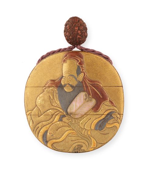 Koma Kansai | A Gold-Lacquer Circular Two-Case Inro Edo period (1615 ...