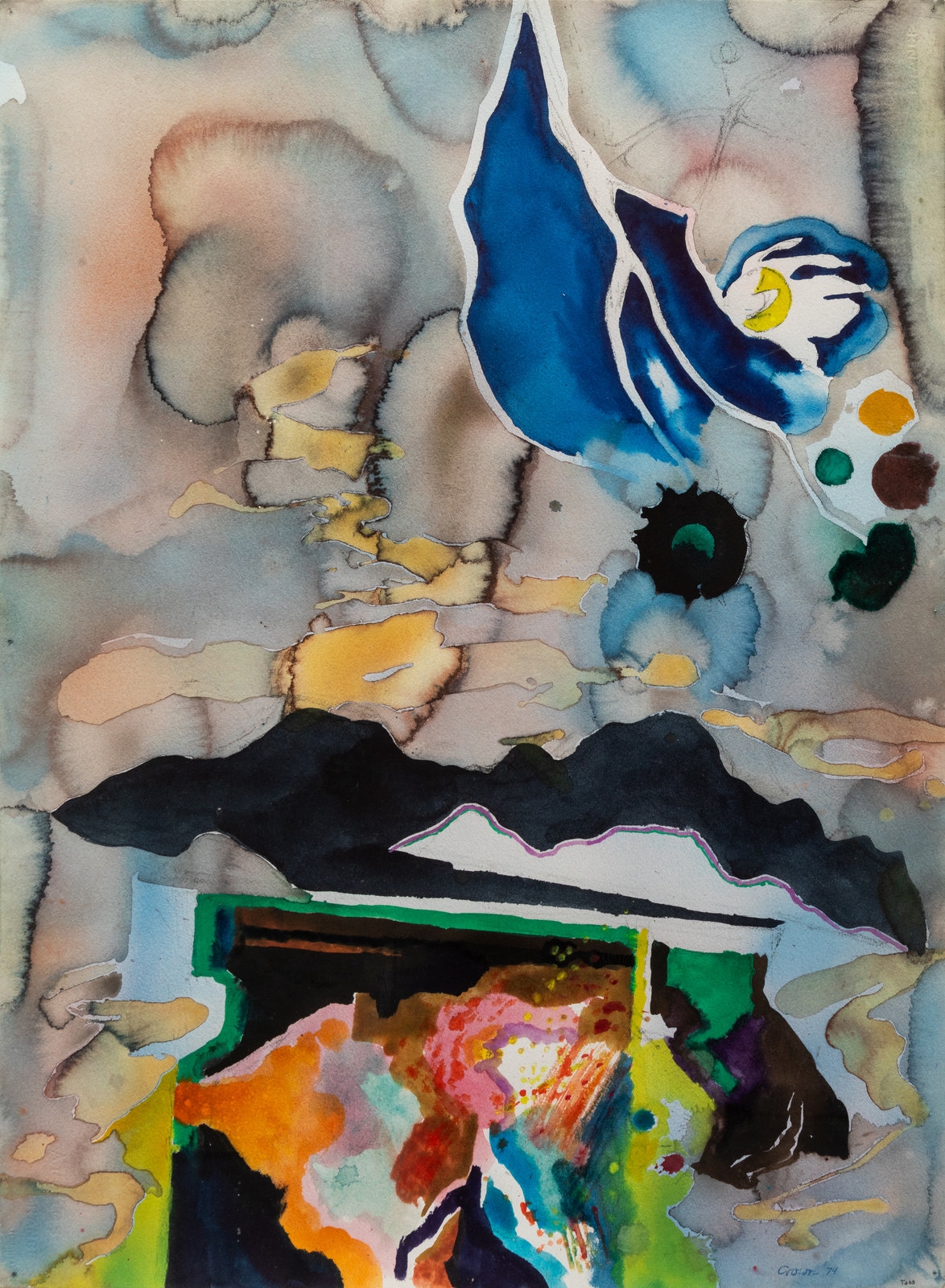 Keith Crown | Summer Flower and the Sangre de Cristo (1974) | MutualArt