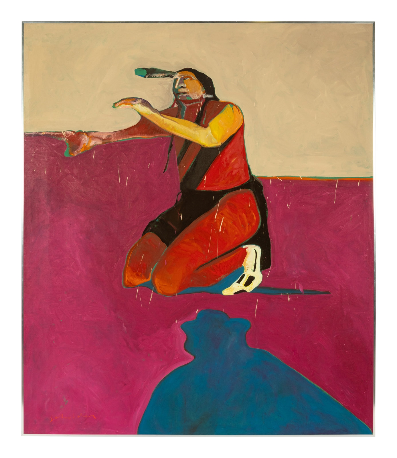 Fritz Scholder | American Portrait with Onlooker (1975) | MutualArt
