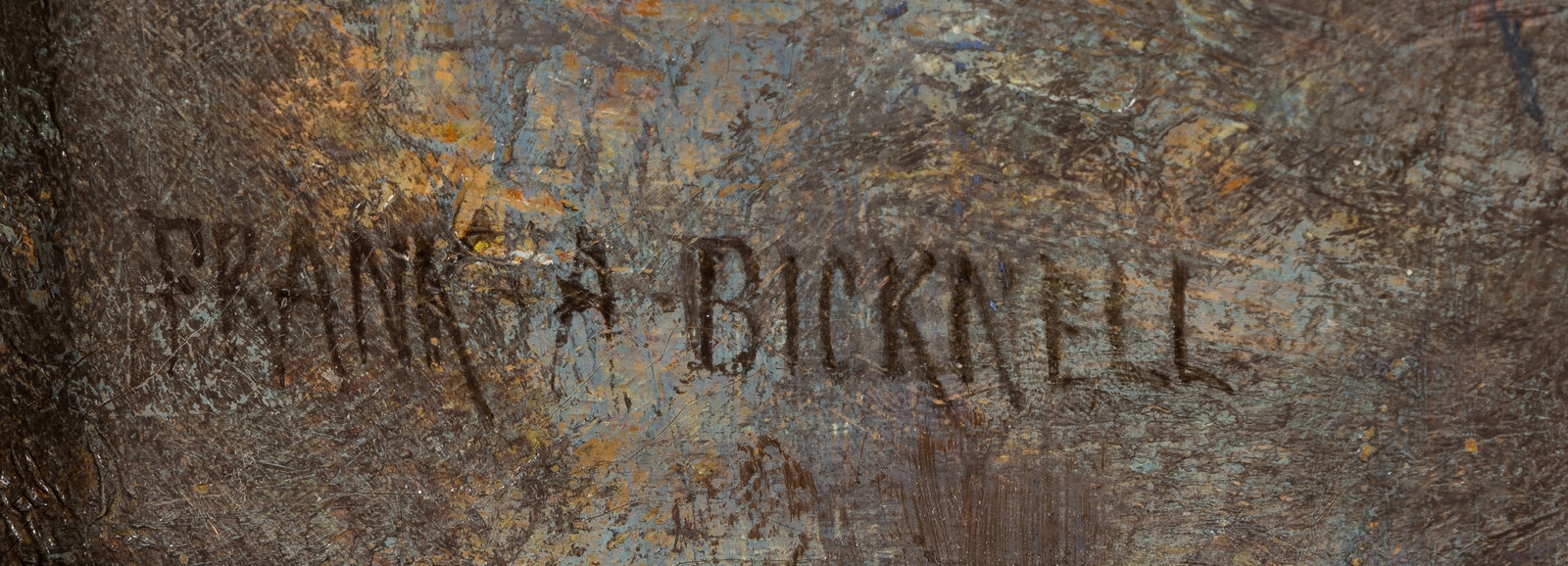 Frank Bicknell | Figures on a Normandy Bridge | MutualArt