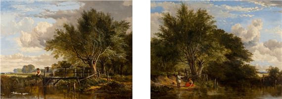 Arthur Gilbert | Rural Scenes (a pair of paintings) | MutualArt