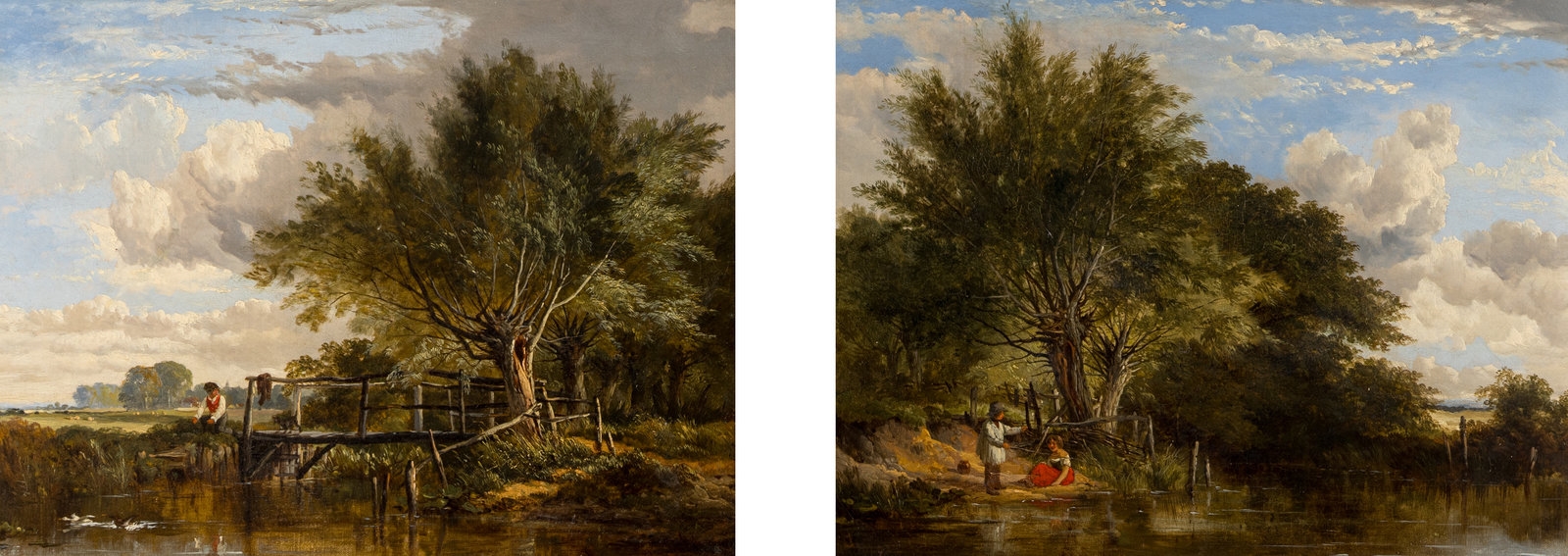 Arthur Gilbert | Rural Scenes (a pair of paintings) | MutualArt