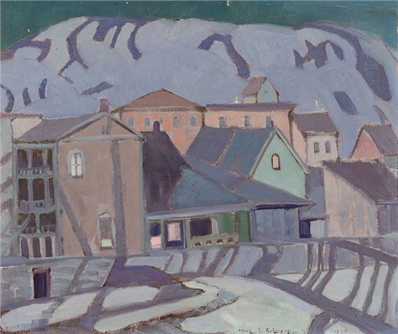 Albert Henry Robinson | Moonlit Village in the Hills, Quebec (1927 ...
