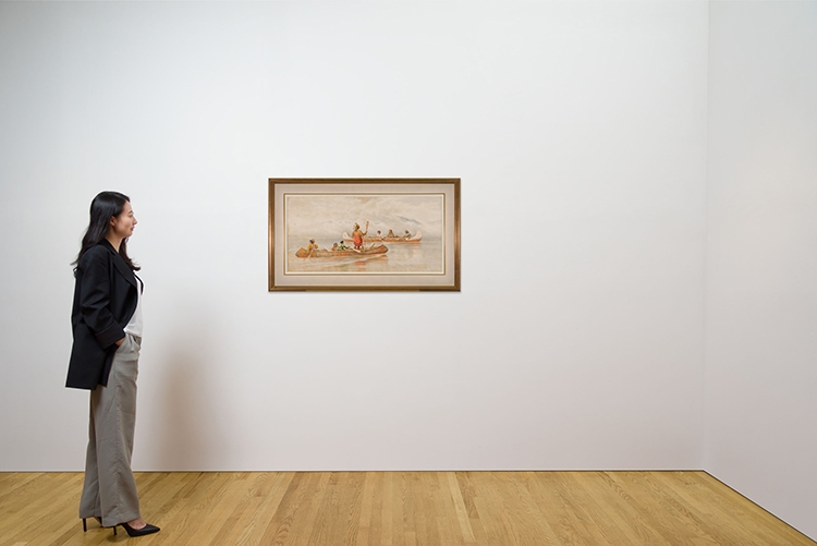 Frederick Arthur Verner | Meeting of Canoes | MutualArt