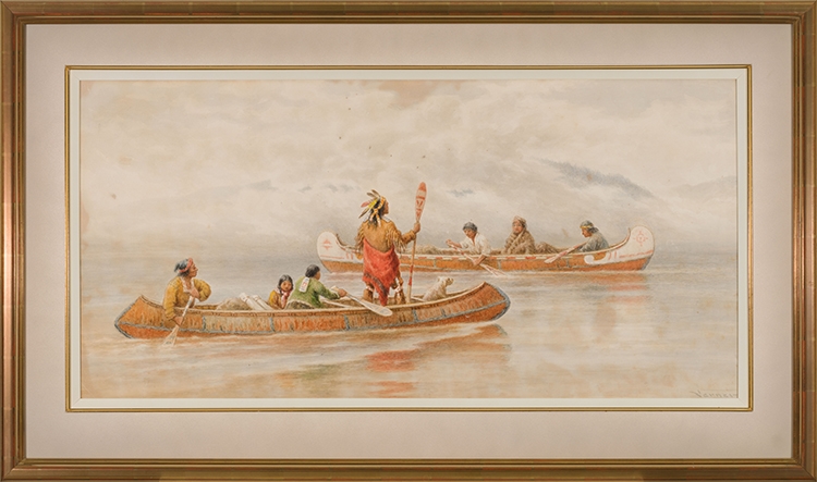 Frederick Arthur Verner | Meeting of Canoes | MutualArt