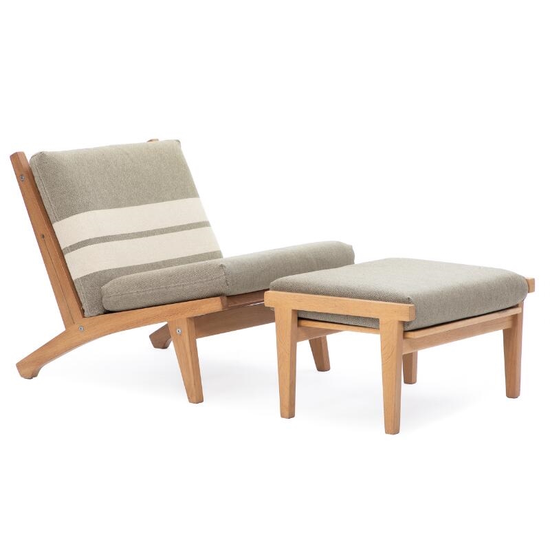 Hans J. Wegner | “GE 370”. Easy chair and stool | MutualArt