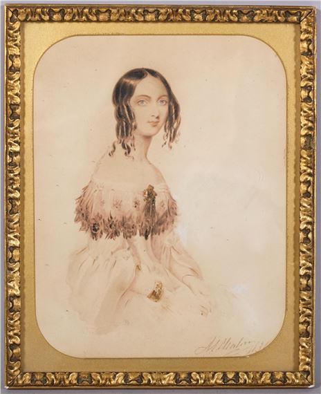 Alfred Chalon | Portrait of Lady Frances Cowper, daughter of the 5th ...