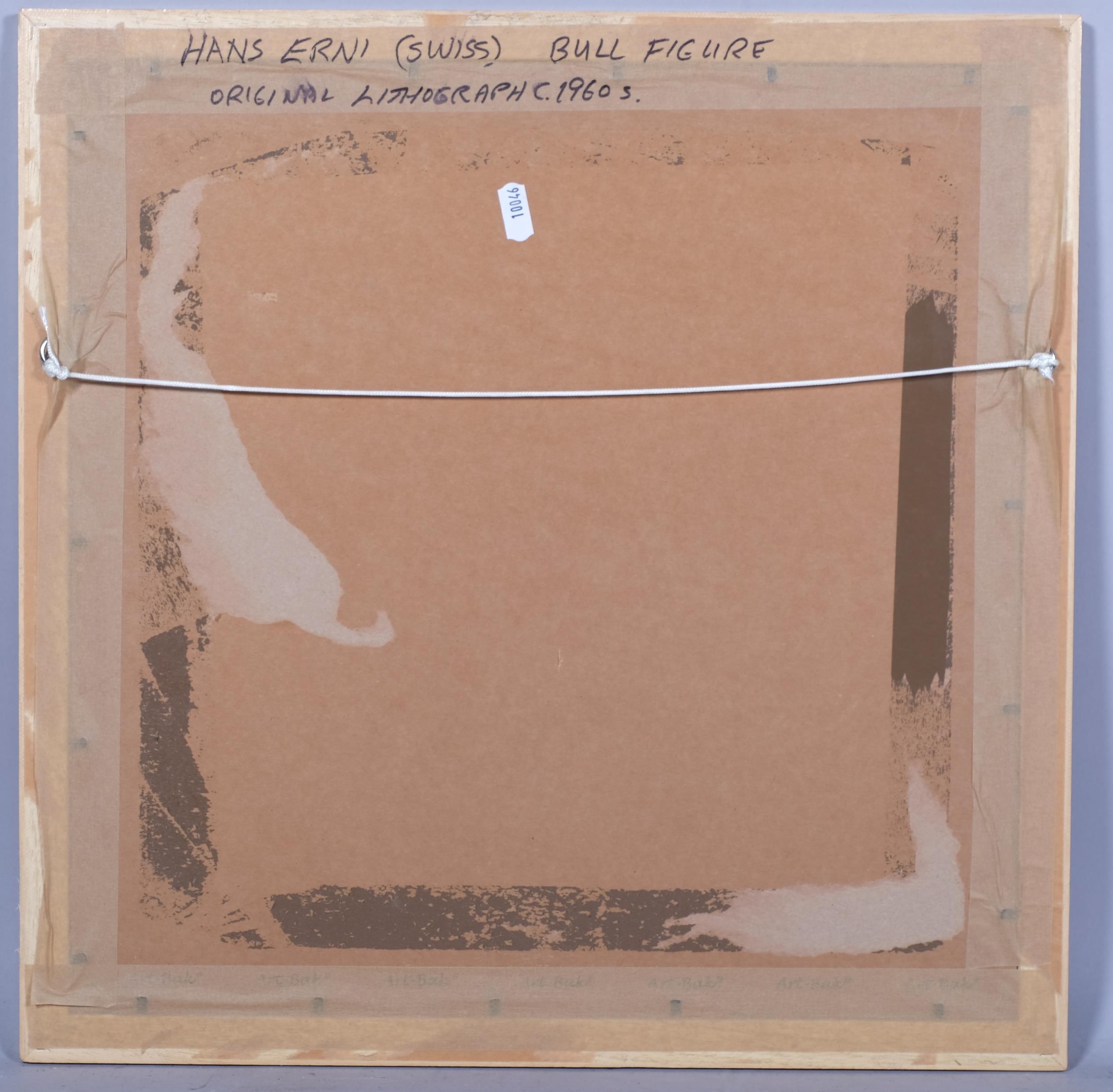 Hans Erni | Bull and figure (1960) | MutualArt