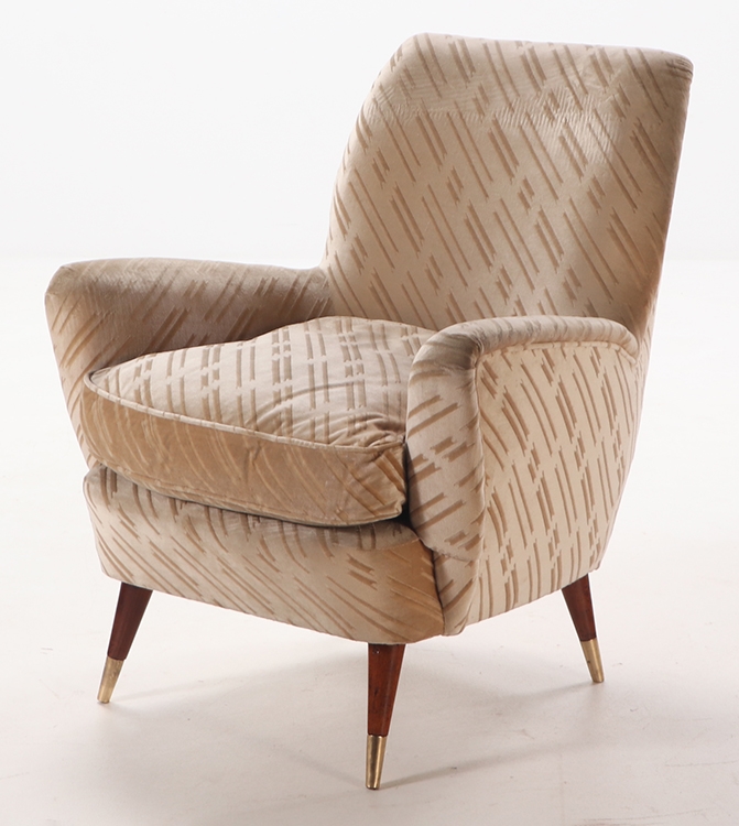 Gio Ponti | Upholstered lounge chair in the manner of Gio Ponti in old ...