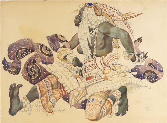 Leon Bakst | Projet de costume pour la Danseuse du Temple, ballet Le ...