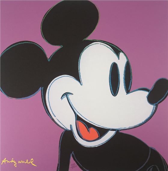 Andy Warhol | Mickey Mouse sur fond violet | MutualArt