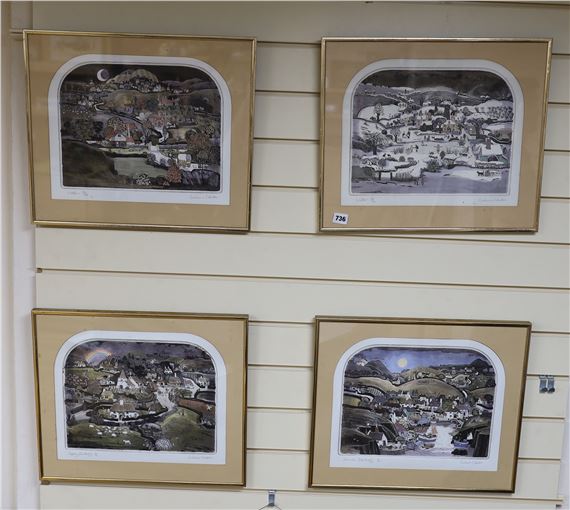 Graham Clarke | set of four colour etchings, 'The Four Seasons' | MutualArt