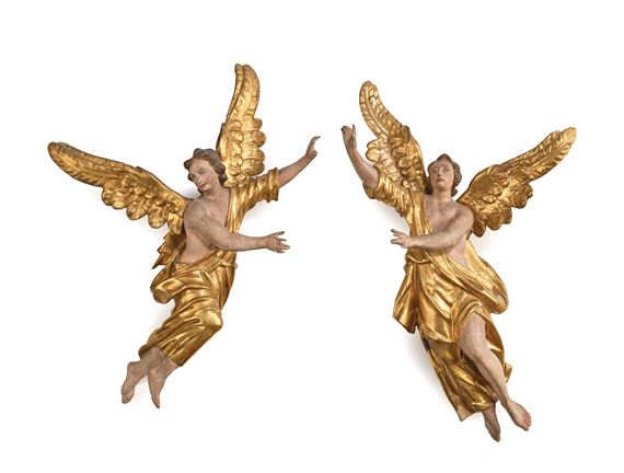 Austrian School, 18th Century | A Pair of Late-Baroque Angels (Circa ...