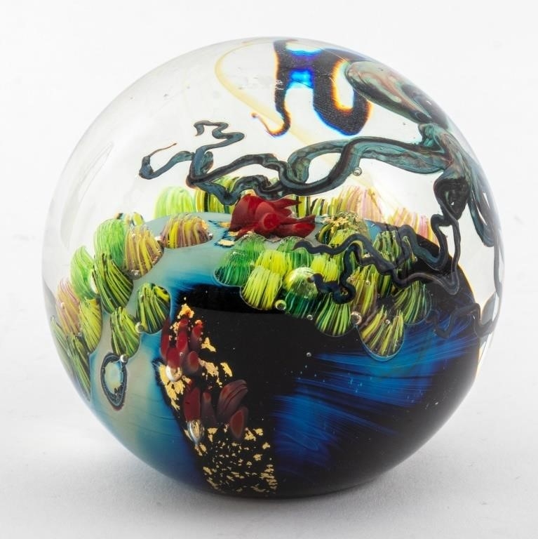 Josh Simpson | Josh Simpson Art Glass Marine Life Paperweight (1992 ...