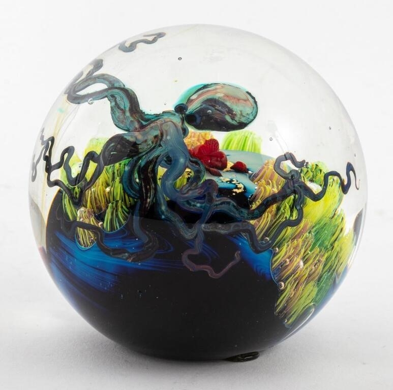 Josh Simpson | Josh Simpson Art Glass Marine Life Paperweight (1992 ...