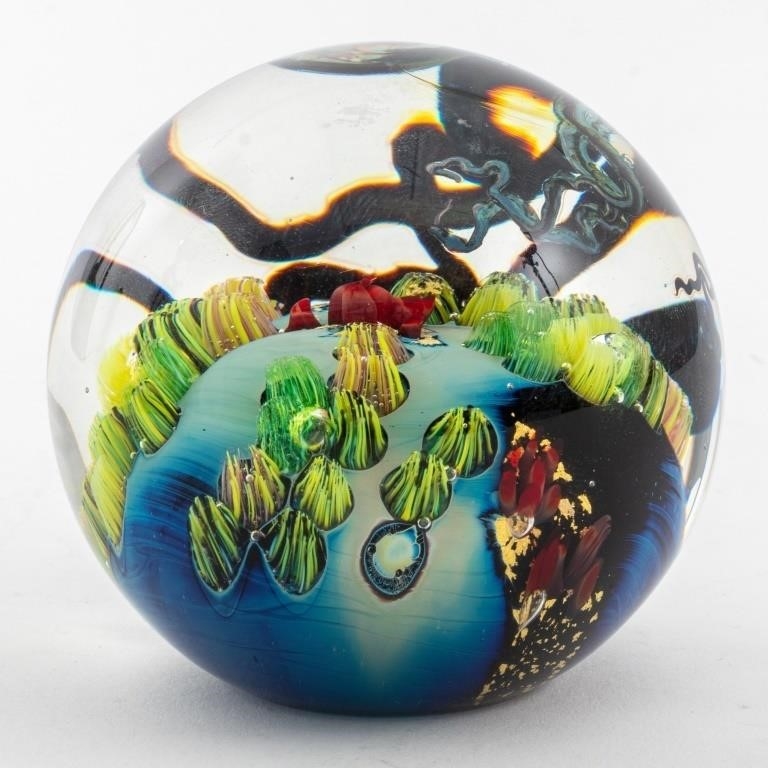 Josh Simpson | Josh Simpson Art Glass Marine Life Paperweight (1992 ...