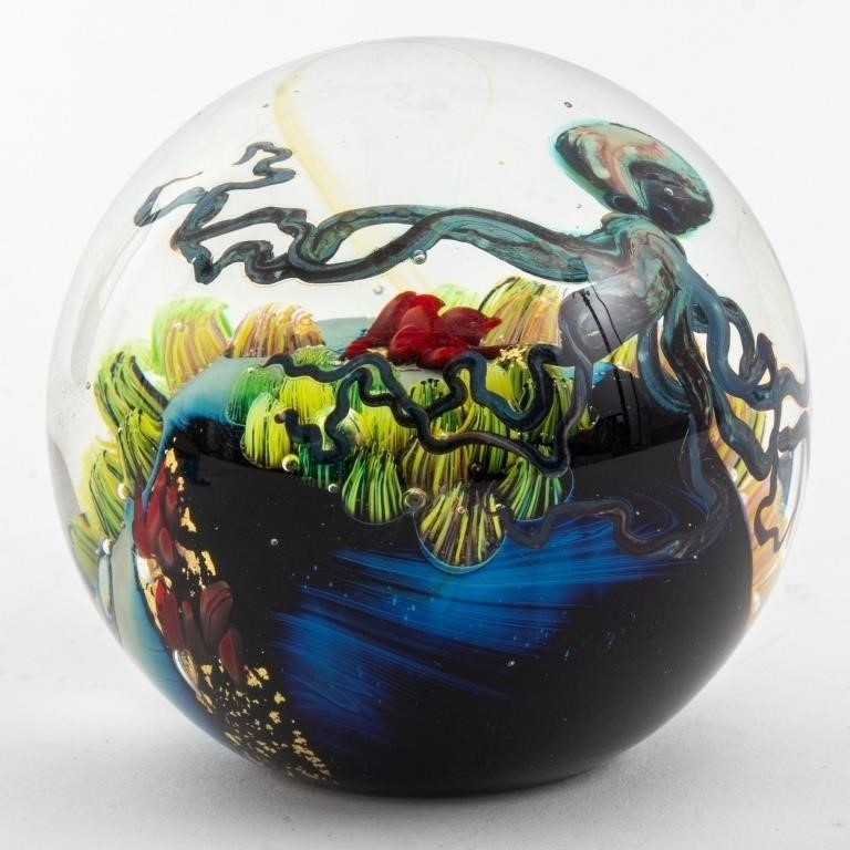 Josh Simpson | Josh Simpson Art Glass Marine Life Paperweight (1992 ...