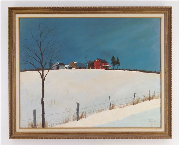 Leland Mcclelland | Farm in Winter Landscape (1969) | MutualArt