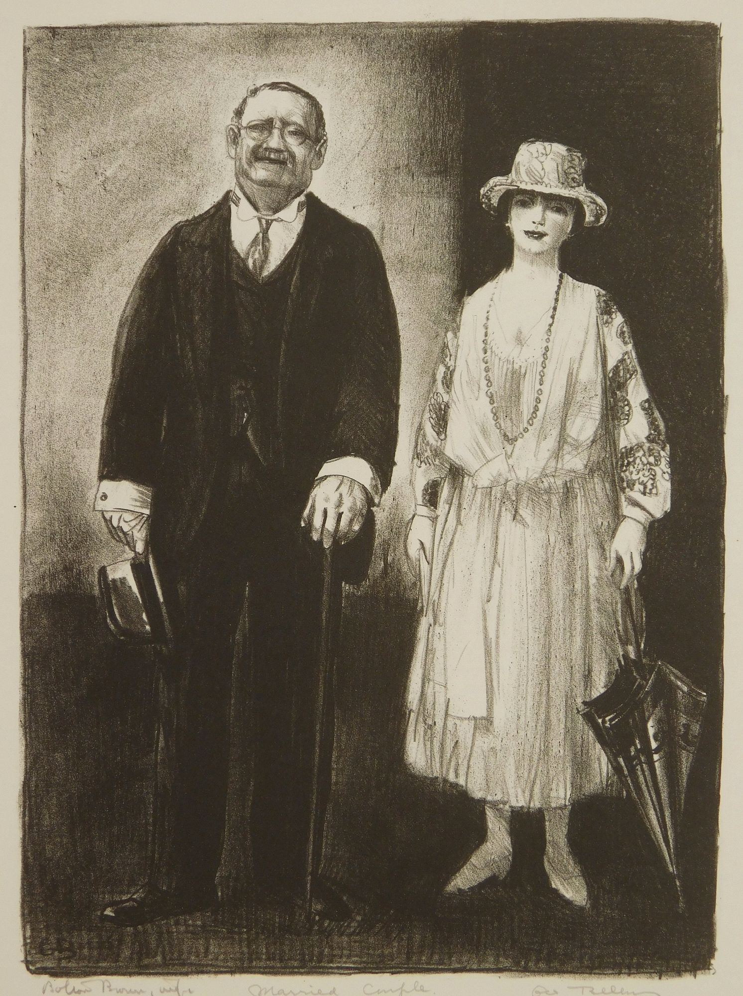 George Bellows | Married Couple (Mason 141) (1923) | MutualArt