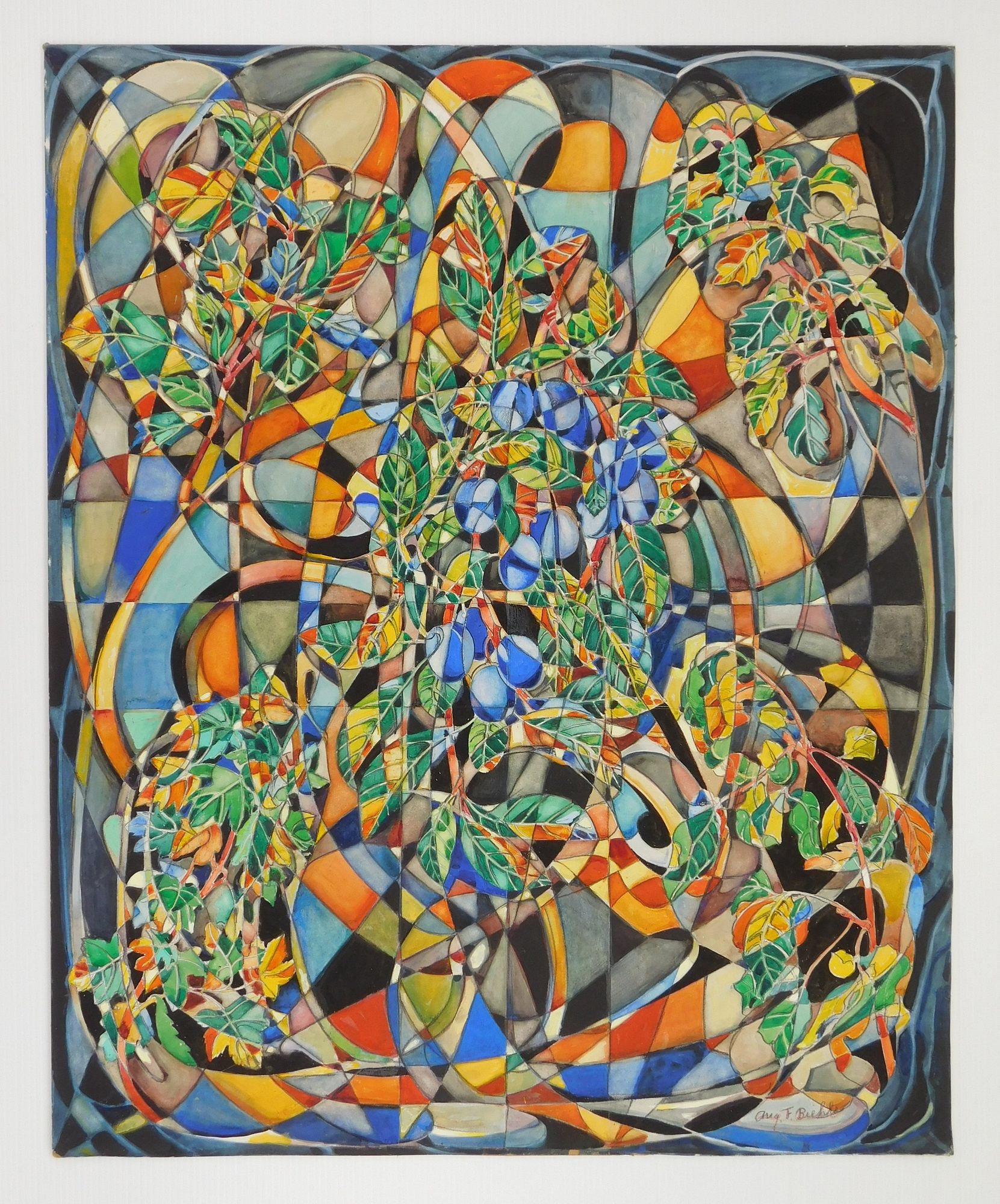 August Biehle | Design with Blue Plums | MutualArt