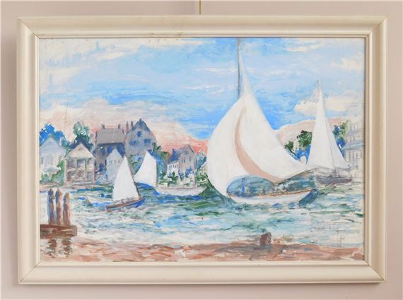 Ruth Appeldoorn Mead | Sailboats in the Harbor (1988) | MutualArt