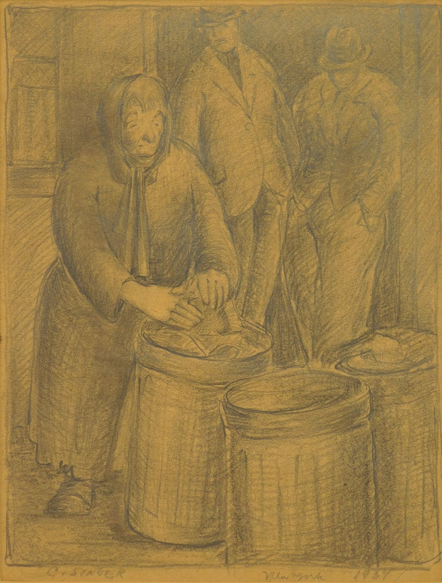 Clyde Singer | New York Street Scene (1934) | MutualArt