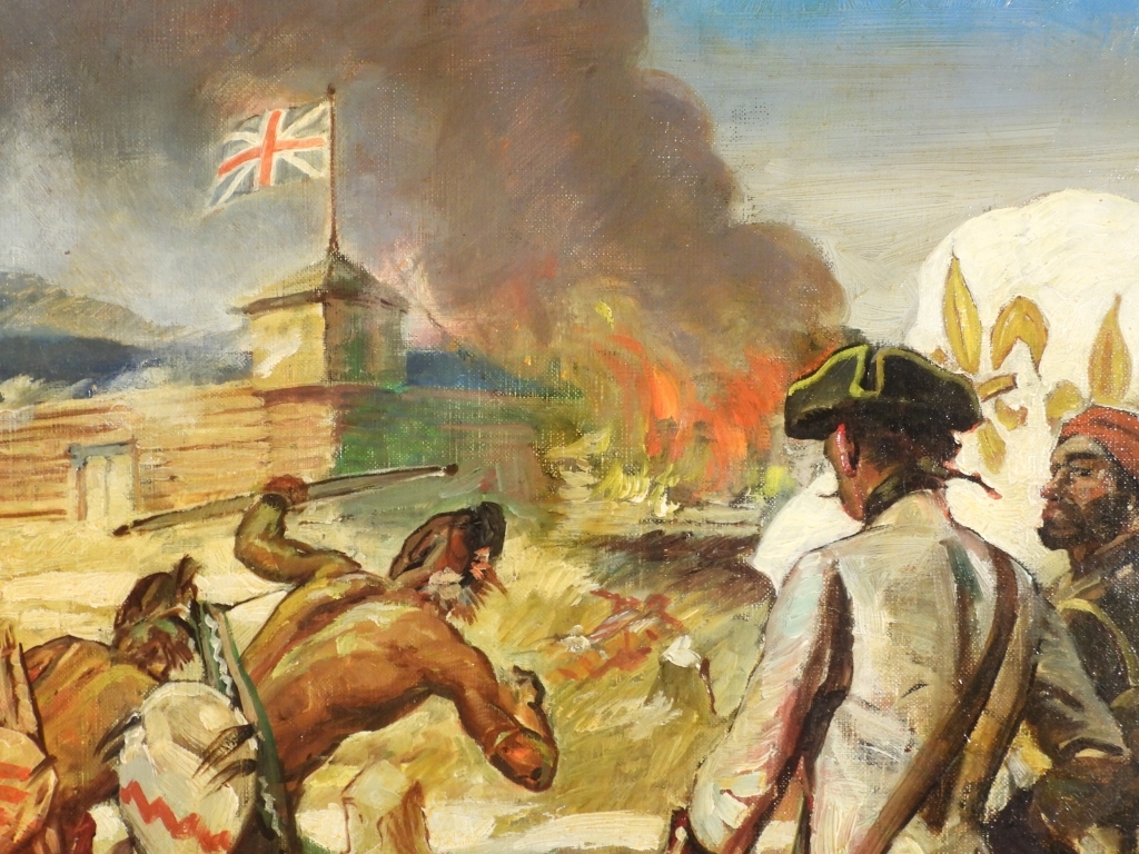 Herbert Stoops | Morton Herbert Stoops French & Indian War Painting ...