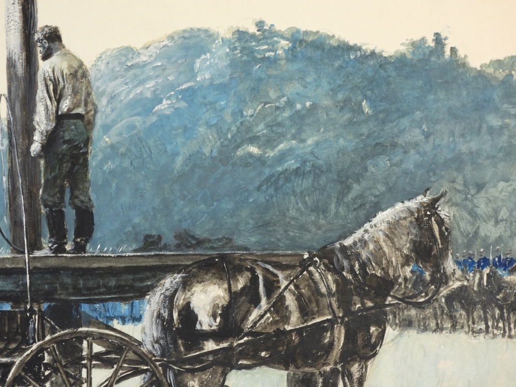 Norman Mills Price | Norman Price Soldiers at a Hanging Illustration ...