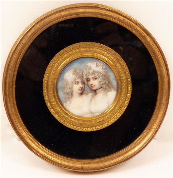 Andrew Plimer | Portrait Miniature of The Redoute Sisters | MutualArt