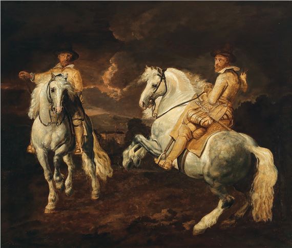 Peter Paul Rubens | A study of two horses and riders (1577 - 1640 ...