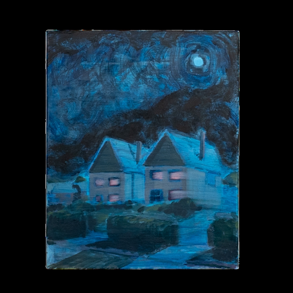 Fergal Styles | Two Houses at Night | MutualArt