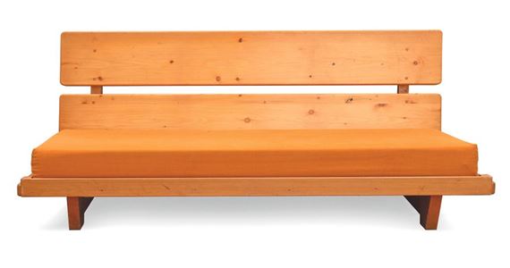 René Martin | RENÉ MARTIN known as Ciseaux Varnished solid pine bench ...