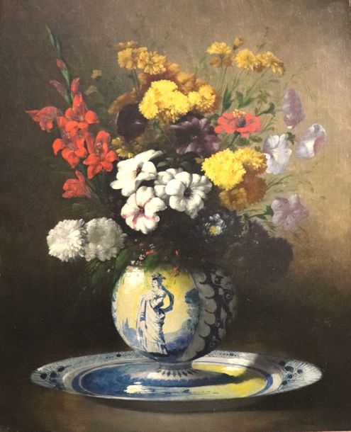Germain Théodore Ribot | Nature morte aux fleurs | MutualArt