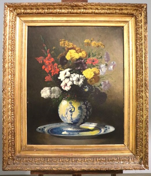 Germain Théodore Ribot | Nature morte aux fleurs | MutualArt