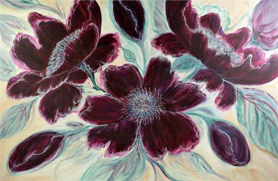 Sandra Cooper | Purple Poppies | MutualArt