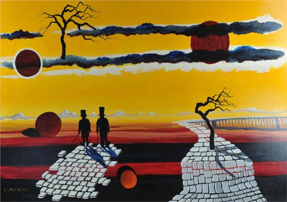 John Mackay | Surrealist sunset landscape (1947) | MutualArt