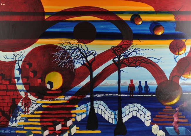 John Mackay | Surrealist sunset landscape (1947) | MutualArt