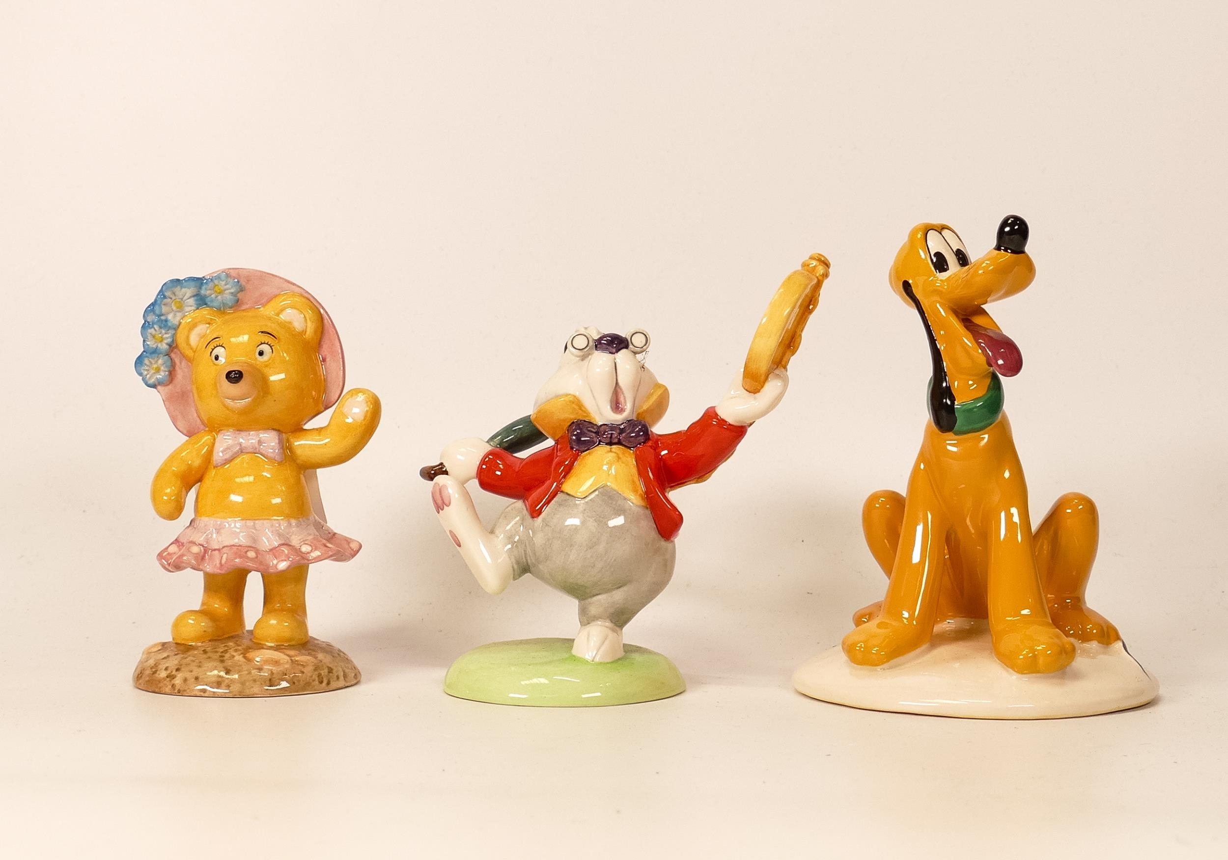 Royal Doulton | Royal Doulton Disney Theme figures Pluto NM6, The White Rabbit DM13 & Royal ...