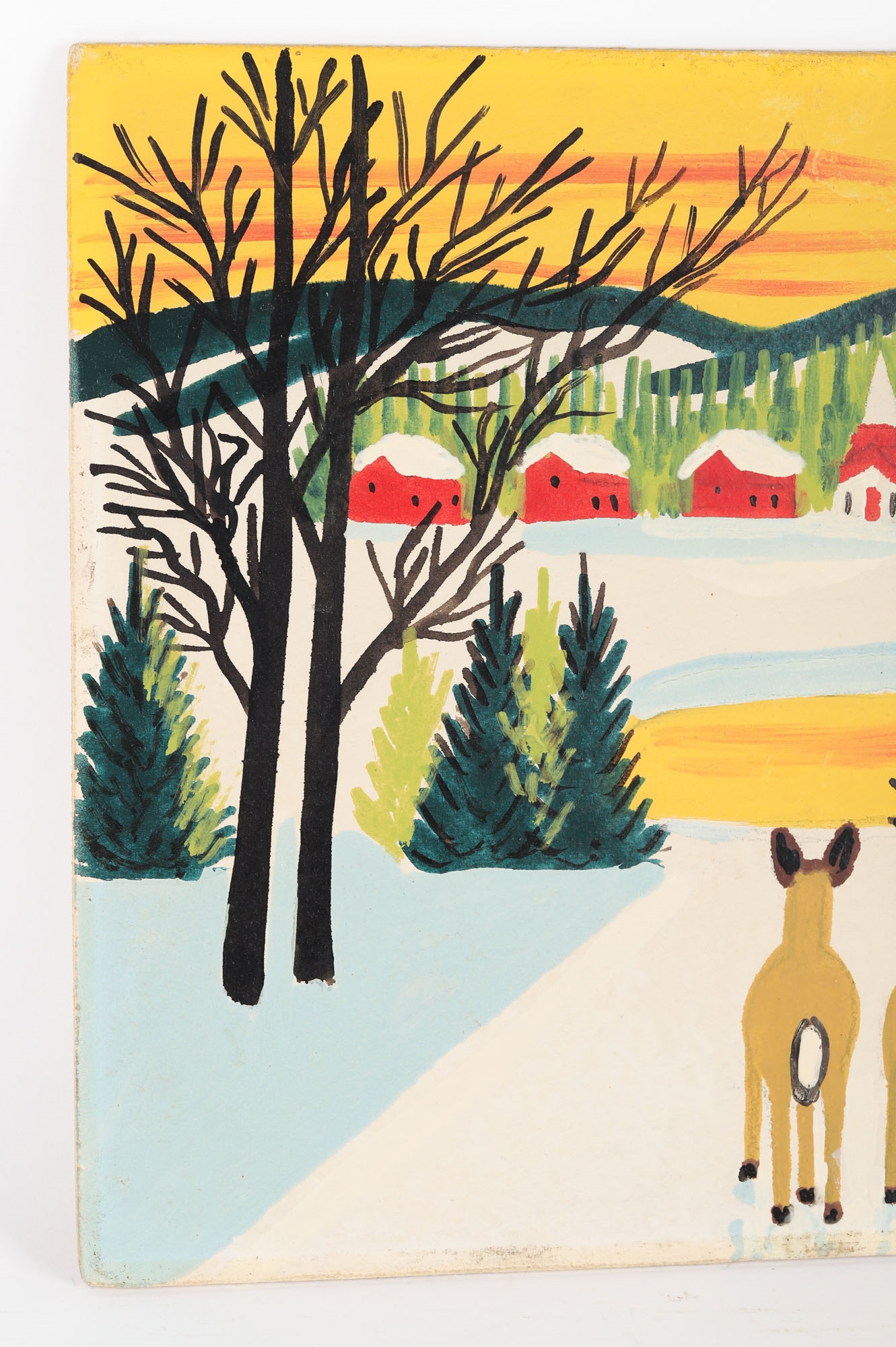 Maud Lewis | Maud Lewis (1903-1970) Two Deer (1960s) | MutualArt