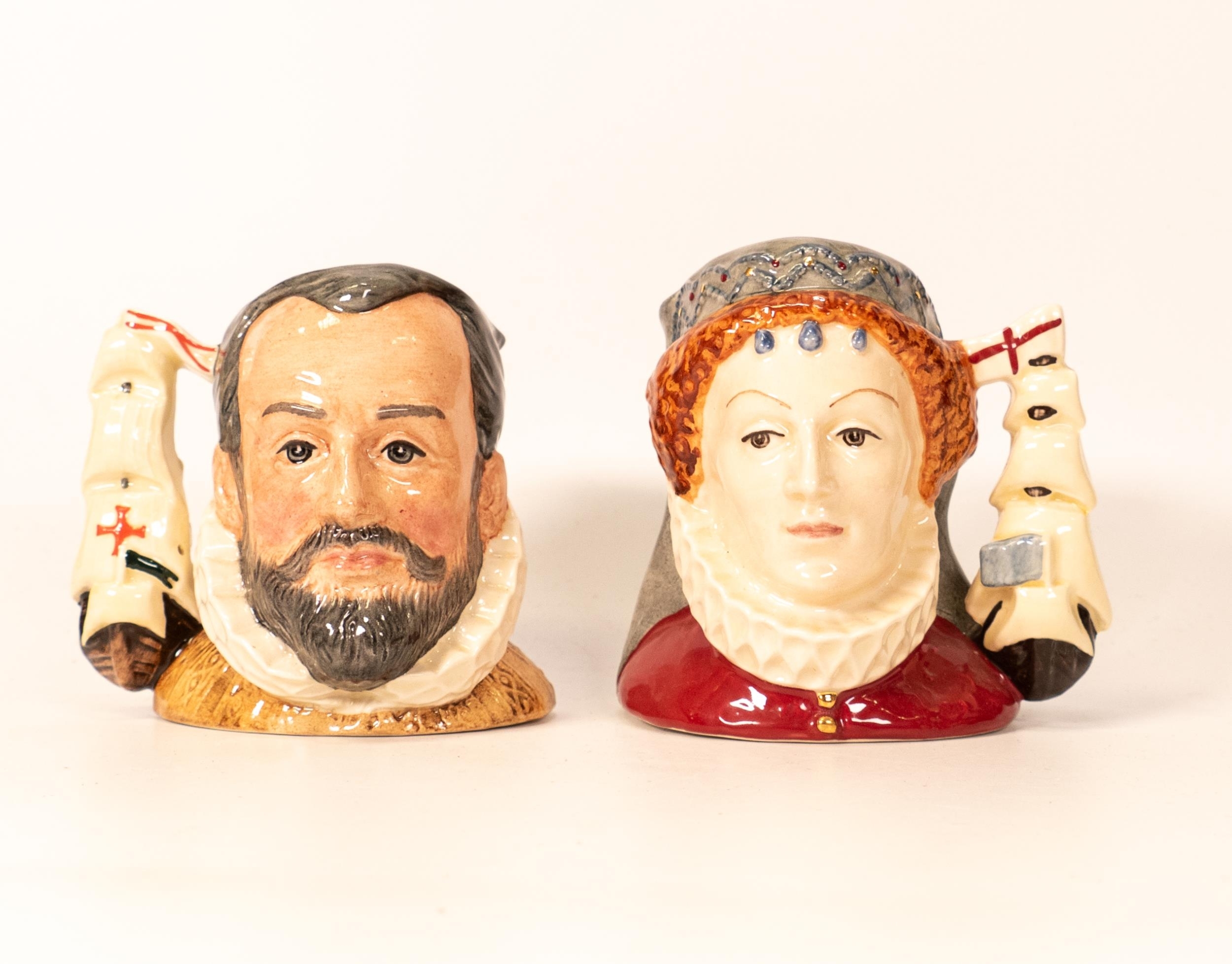 Royal Doulton | Royal Doulton small size character jugs Queen Elizabeth ...