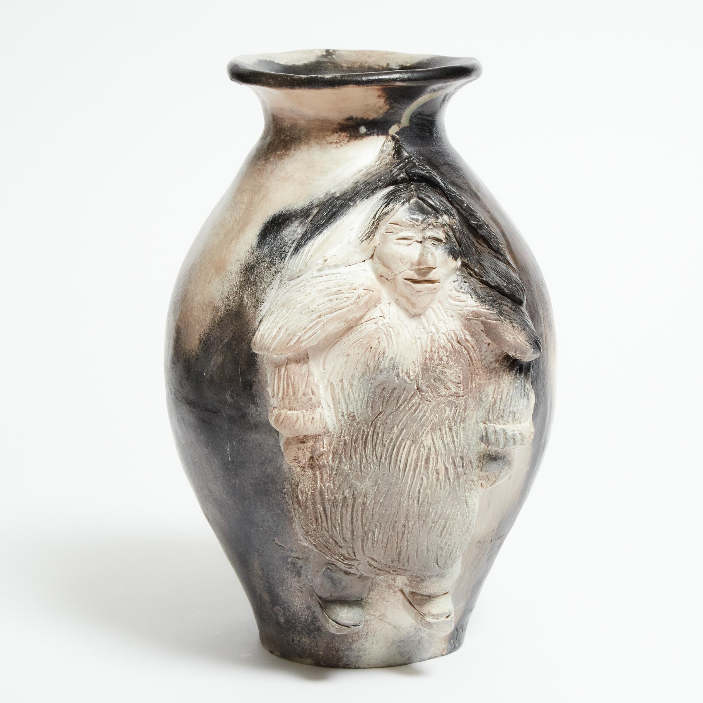 Yvo Samgushak | VASE WITH INUK COUPLE | MutualArt