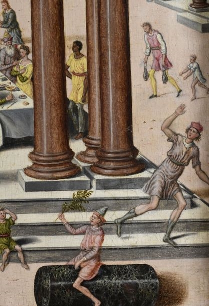 Antoine Caron | Samson shakes the columns of the Temple of the ...