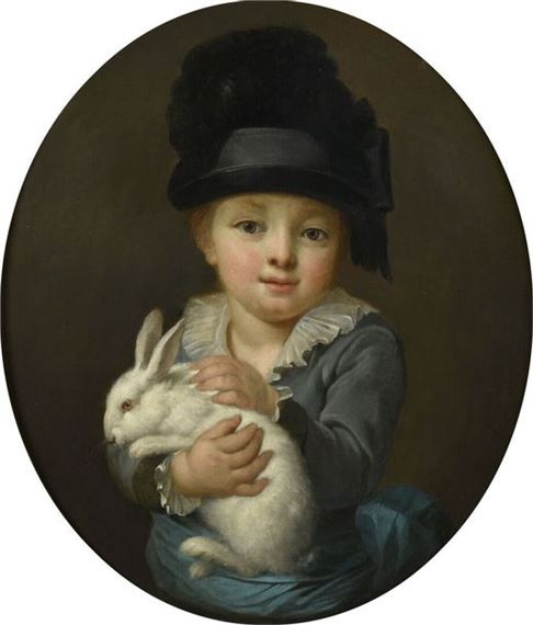 Francois-Hubert Drouais | The child with the rabbit | MutualArt
