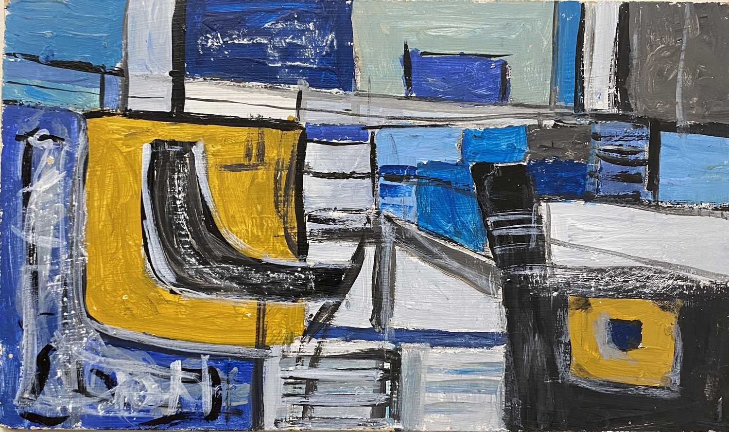 Frederick Griffin | Abstract Black and Mauve | MutualArt