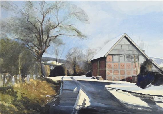 David Prentice | Landscape with Red Sky (2004 - 2008) | MutualArt