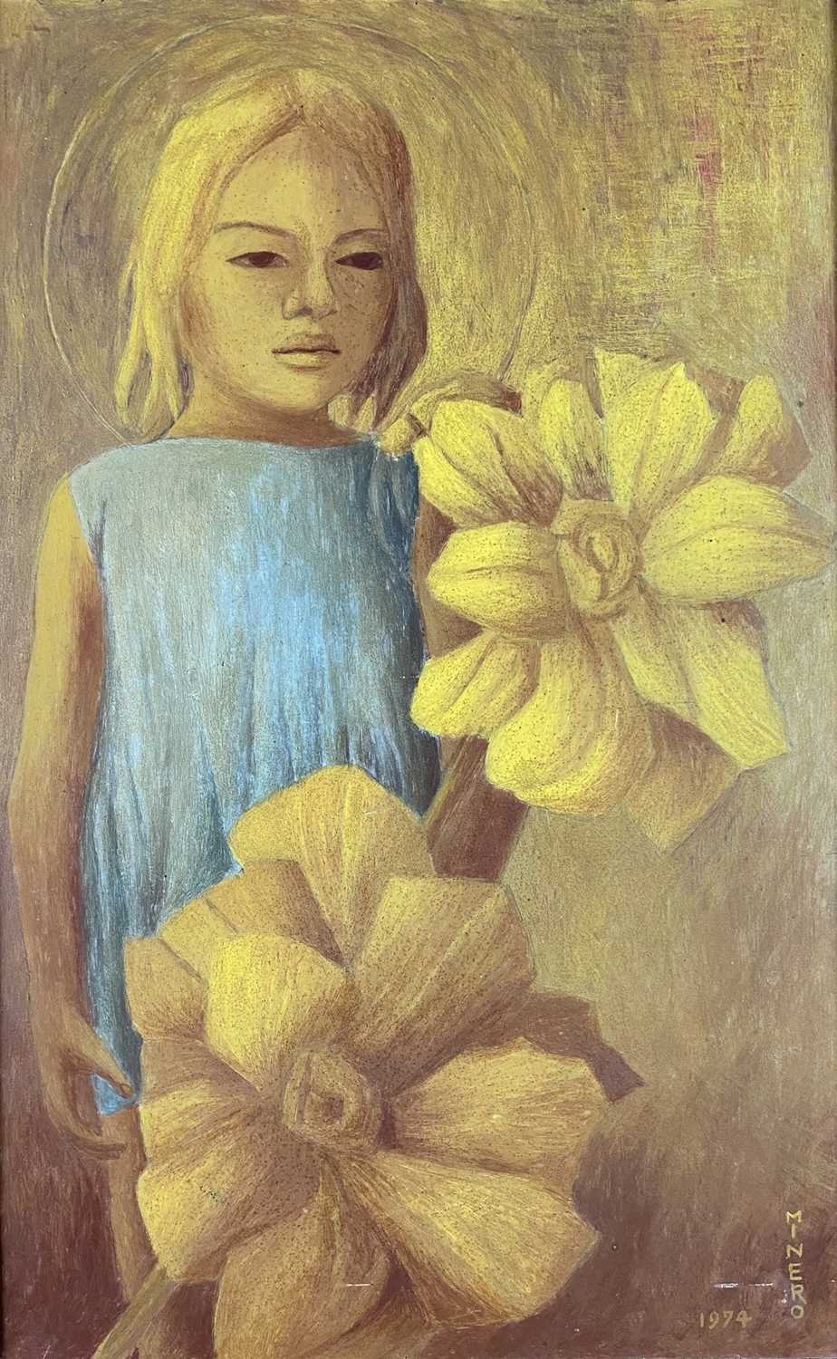 Camilo Minero | The Little Paper Flower Seller (1974) | MutualArt