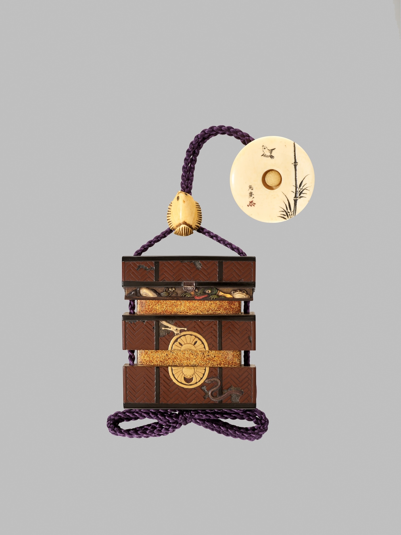 Ogawa Haritsu | RITSUO: A MASTERFUL AND RARE INLAID TWO-CASE INRO ...